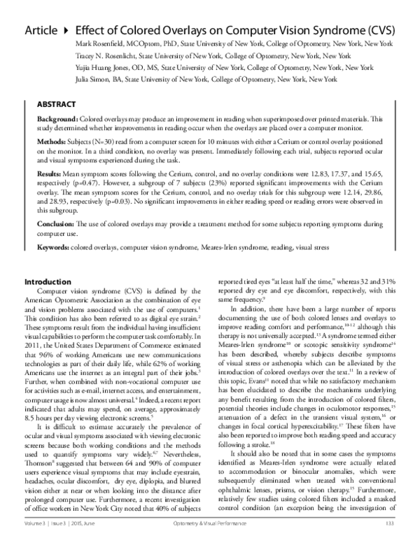 (PDF) Article 4 Effect of Colored Overlays on Computer Vision Syndrome ...