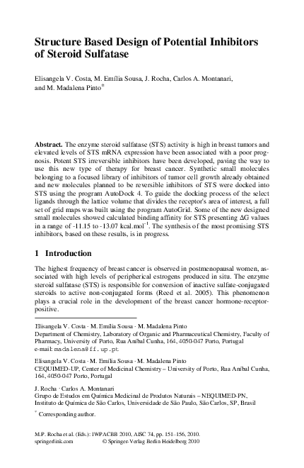 (PDF) Structure Based Design of Potential Inhibitors of Steroid ... (PDF) Structure Based Design of Potential Inhibitors of Steroid ...