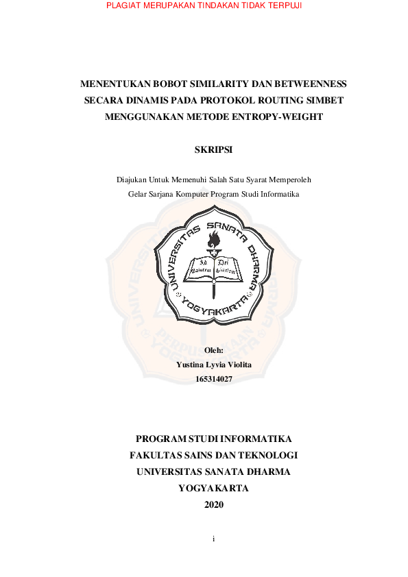 (PDF) Menentukan bobot Similarity dan Betweenness secara dinamis pada ...