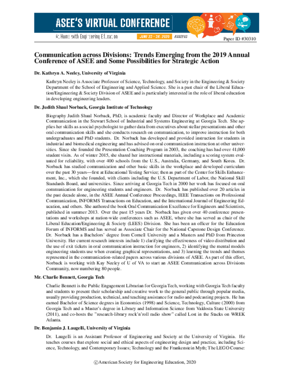 (PDF) Trends in Engineering Communication Instruction