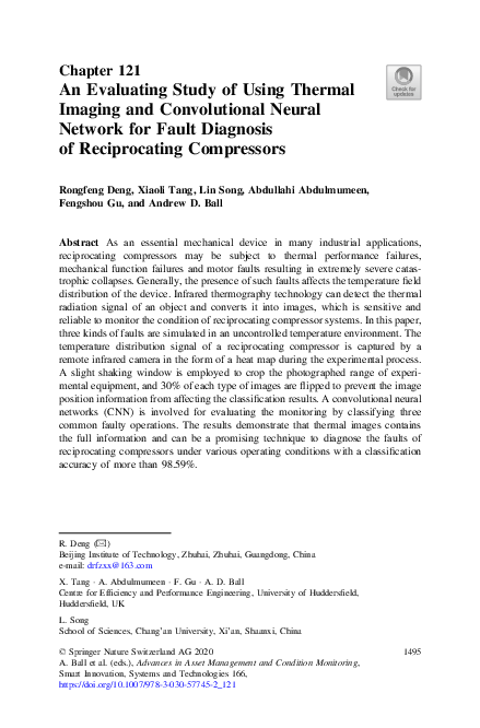 (PDF) An Evaluating Study of Using Thermal Imaging and Convolutional Neural Network for Fault ...