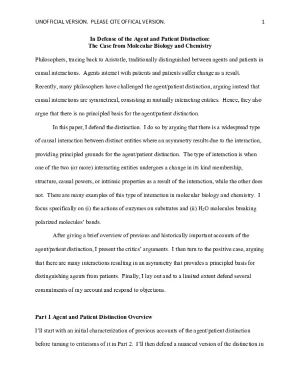 (PDF) In Defense of the Agent and Patient Distinction: The Case from ...