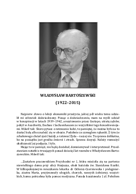 (PDF) Władysław Bartoszewski in memoriam