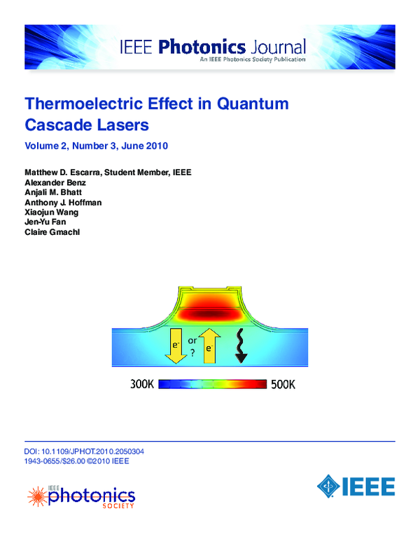 (PDF) Thermoelectric Effect in Quantum Cascade Lasers