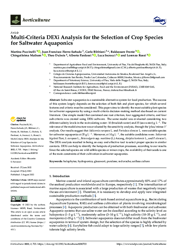(PDF) Multi-Criteria DEXi Analysis for the Selection of Crop Species ...