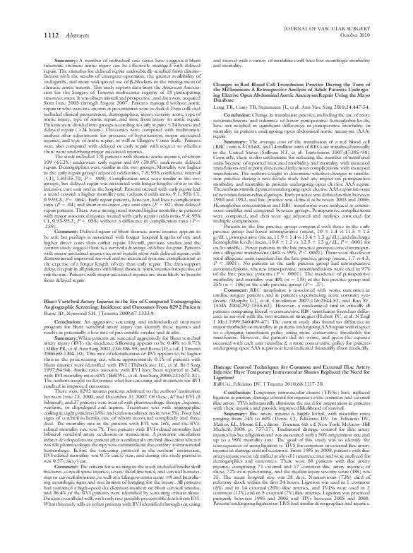 (PDF) Damage Control Techniques for Common and External Iliac Artery ...