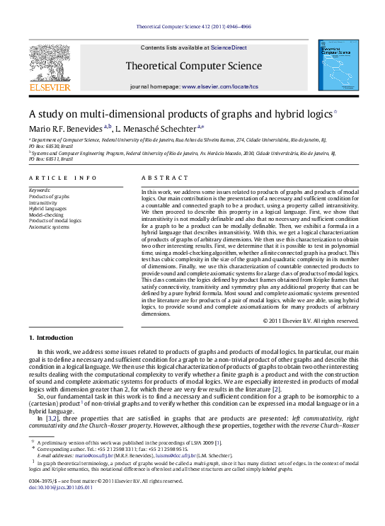 (PDF) A study on multi-dimensional products of graphs and hybrid logics