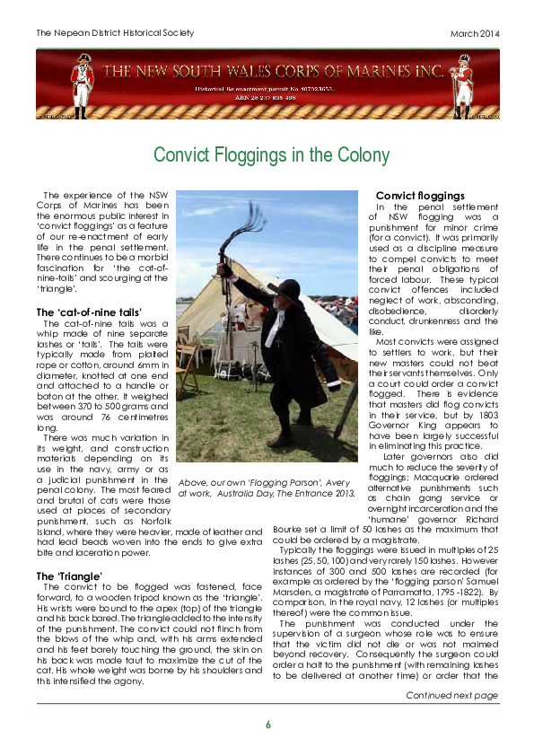 (PDF) Convict Floggings in the Colony