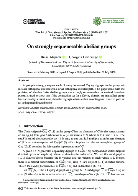 (PDF) On strongly sequenceable abelian groups