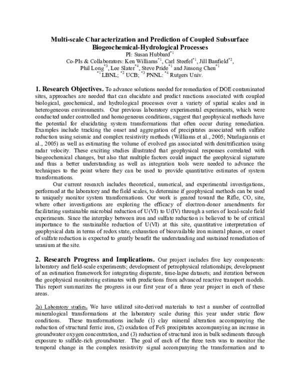 Pdf Multi Scale Characterization And Prediction Of Coupled Subsurface