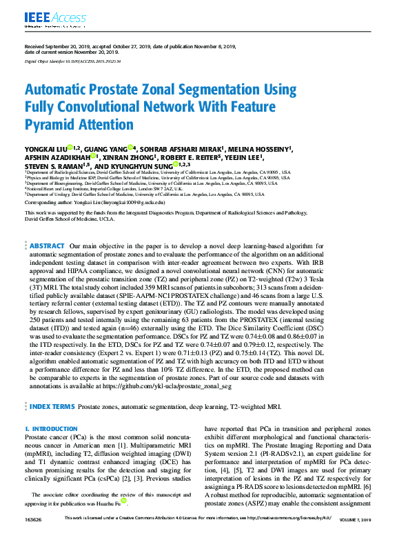 (PDF) Automatic Prostate Zonal Segmentation Using Fully Convolutional ...