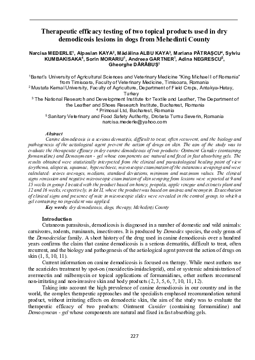 (PDF) Therapeutic Efficacy Testing of Two Topical Products Used in Dry ...