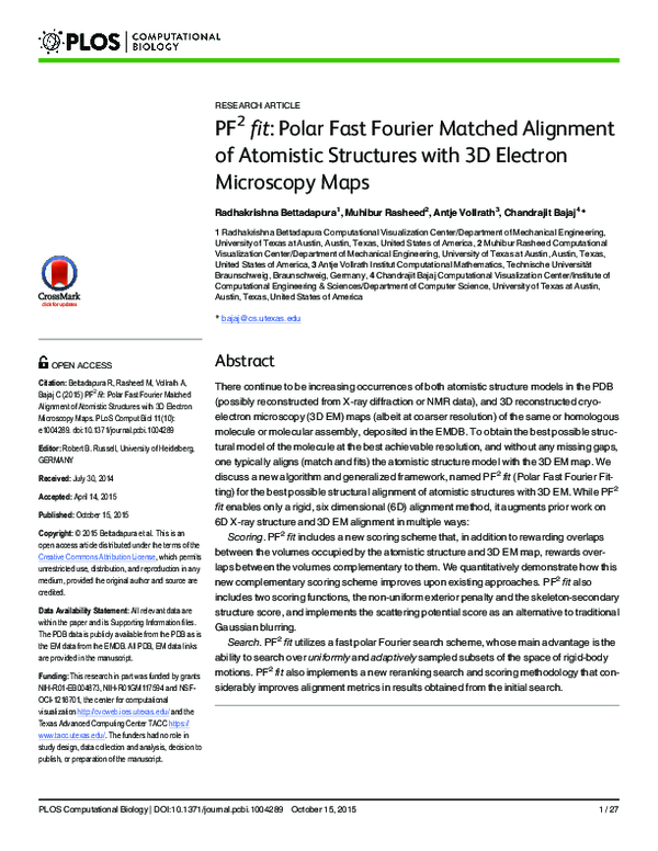 (PDF) PF2 fit: Polar Fast Fourier Matched Alignment of Atomistic ...