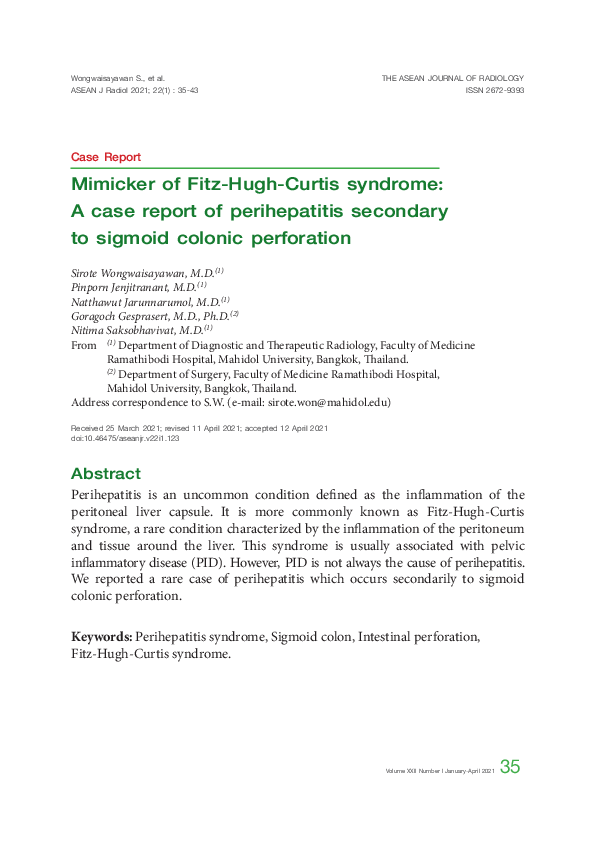 (PDF) Mimicker of Fitz-Hugh-Curtis syndrome: A case report of ...