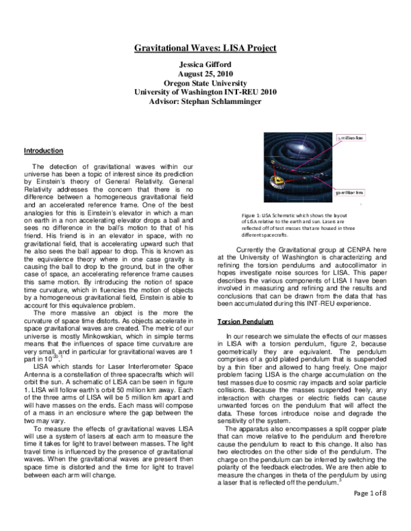 (PDF) Gravitational Waves: LISA Project
