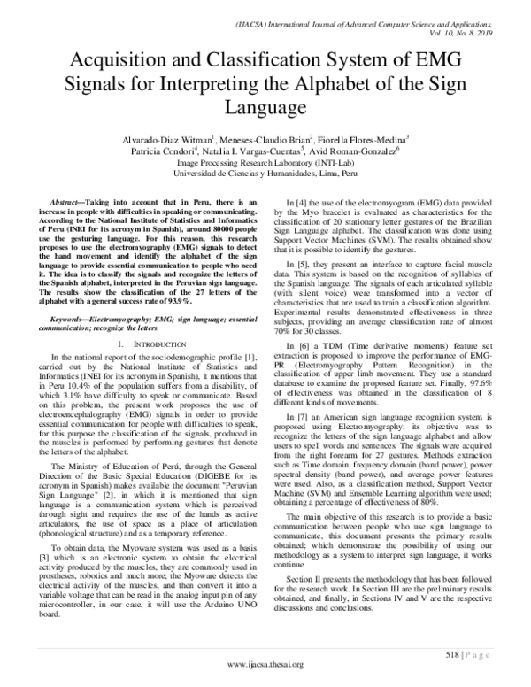 (PDF) Acquisition and Classification System of EMG Signals for ...
