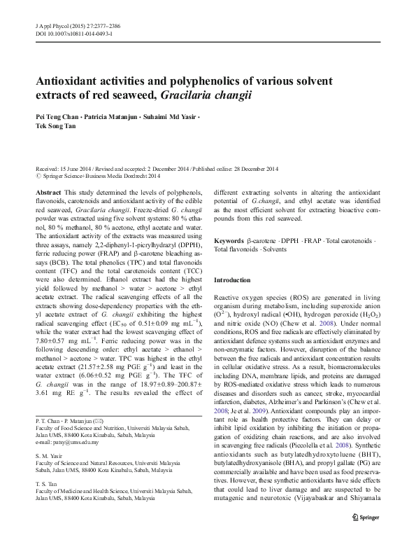 (PDF) Antioxidant activities and polyphenolics of various solvent extracts of red seaweed ...