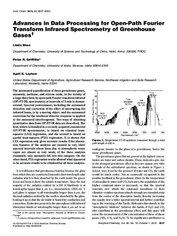 (PDF) Advances in Data Processing for Open-Path Fourier Transform ...