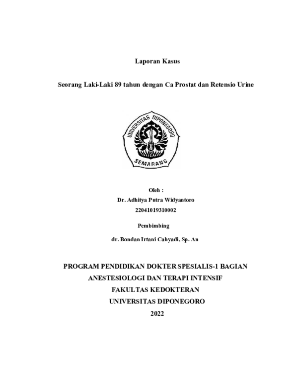 (DOC) Manajemen Pra Operasi pada Pasien yang Menjalani Operasi Kanker ...