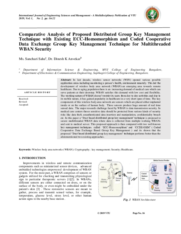 (PDF) Comparative Analysis of Proposed Distributed Group Key Management ...