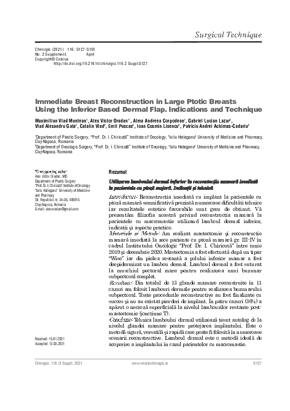 (PDF) Immediate Breast Reconstruction in Large Ptotic Breasts Using the ...