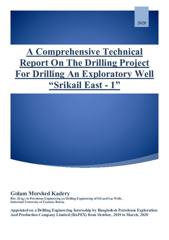 (PDF) A Comprehensive Technical Report On The Drilling Project For ...