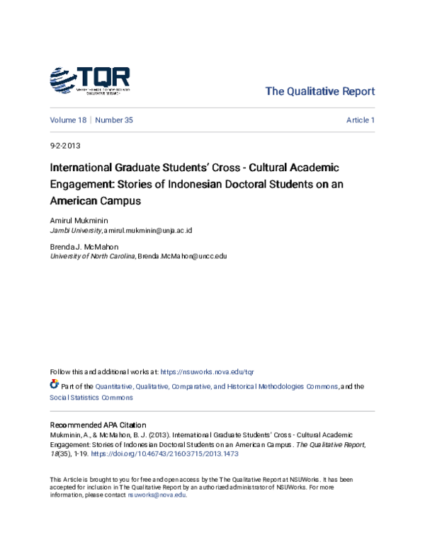 (PDF) International Graduate Students' Cross - Cultural Academic ...