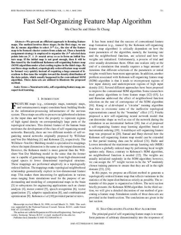 (PDF) Fast self-organizing feature map algorithm