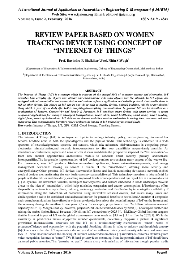 (PDF) Review Paper Based on Women Tracking Device Using Concept of ...