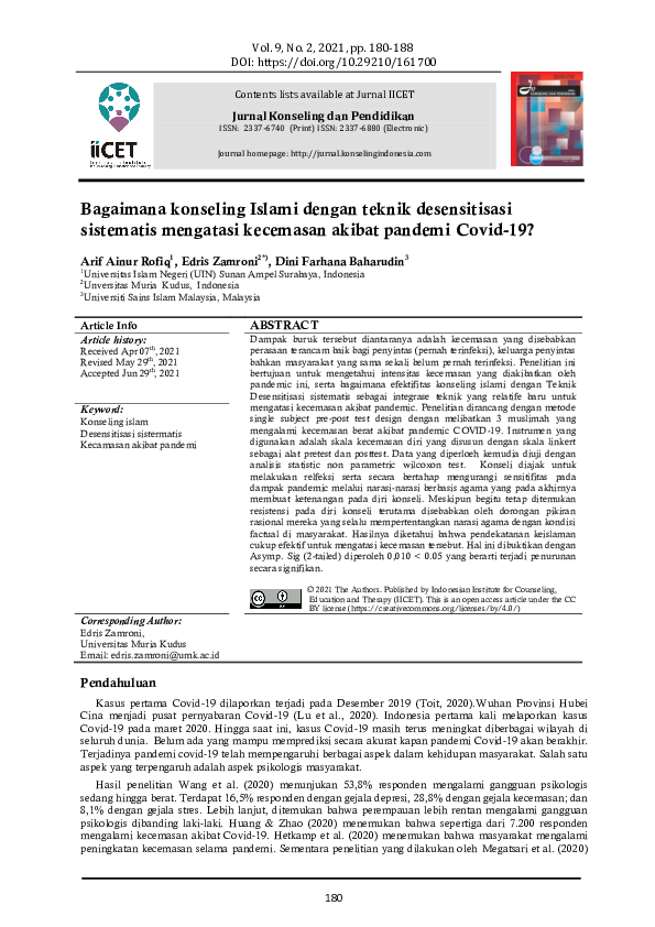 (PDF) Bagaimana konseling Islami dengan teknik desensitisasi sistematis ...