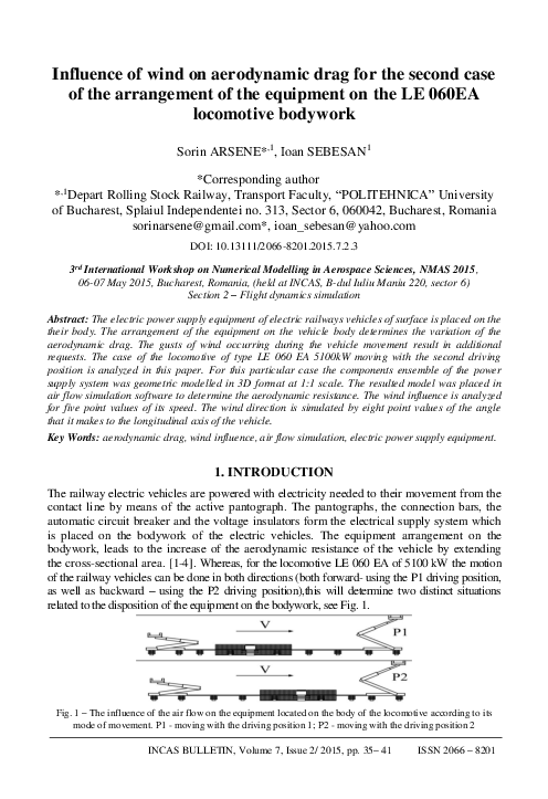 (PDF) Influence of wind on aerodynamic drag for the second case of the ...