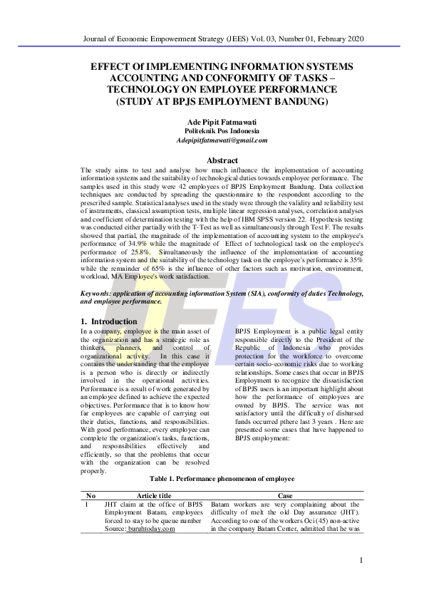 (PDF) EFFECT Of IMPLEMENTING INFORMATION SYSTEMS ACCOUNTING AND ...