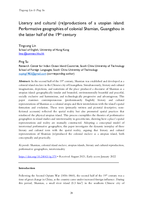 (PDF) Literary and cultural (re)productions of a utopian island ...