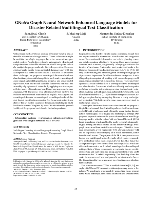 (PDF) GNoM: Graph Neural Network Enhanced Language Models for Disaster ...