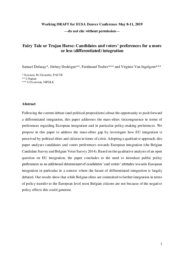 (PDF) Fairy Tale or Trojan Horse: Candidates and voters’ preferences ...