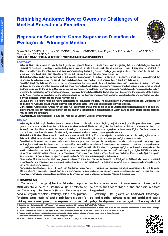 (PDF) Rethinking Anatomy: How to Overcome Challenges of Medical ...