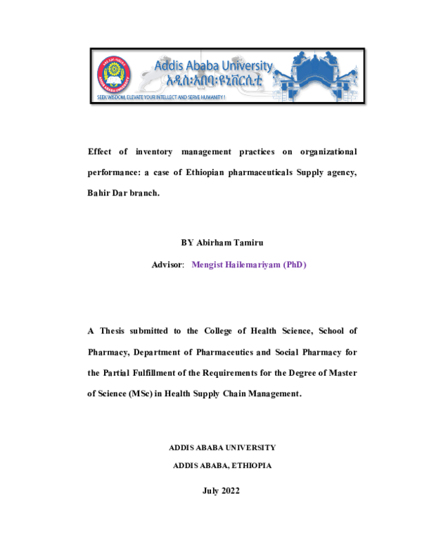 (PDF) Finals of Final Thesis work by Abirham Tamiru