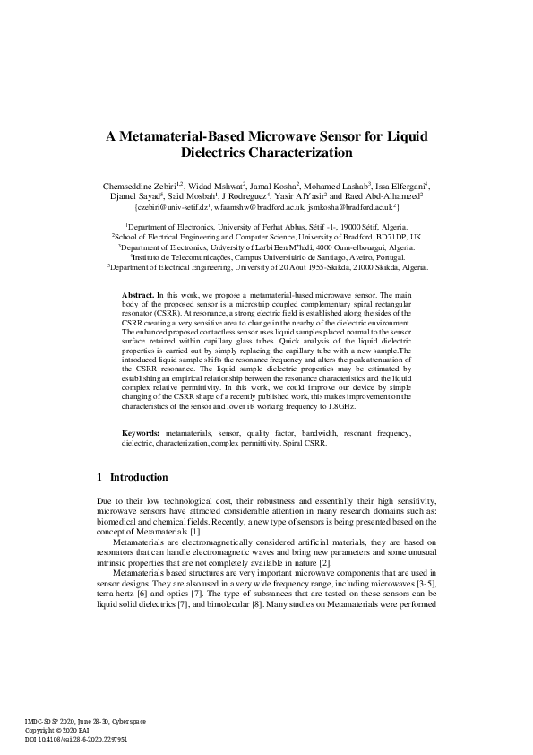 (PDF) A Metamaterial-Based Microwave Sensor for Liquid Dielectrics ...