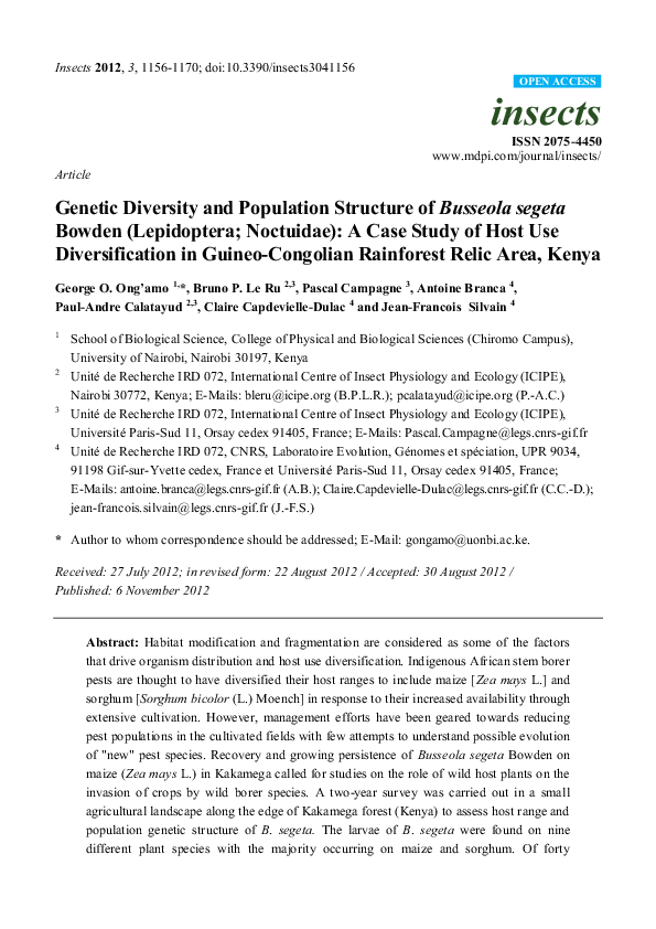 (PDF) Genetic diversity and population structure of Androctonus crassicauda (Scorpiones ...