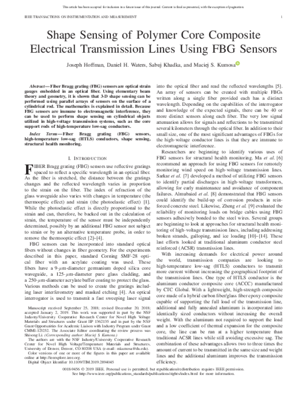 (PDF) Shape Sensing of Polymer Core Composite Electrical Transmission ...