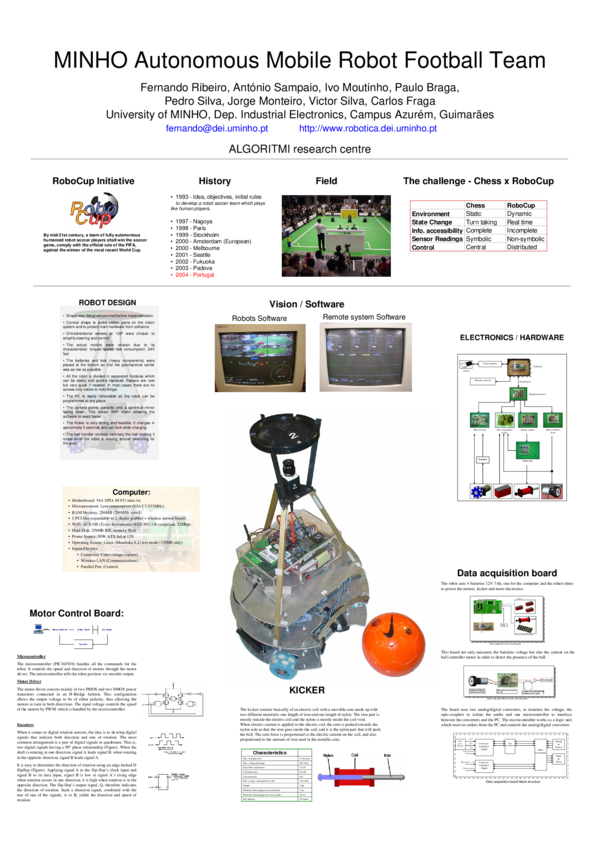 (PDF) MINHO autonomous mobile robot football team