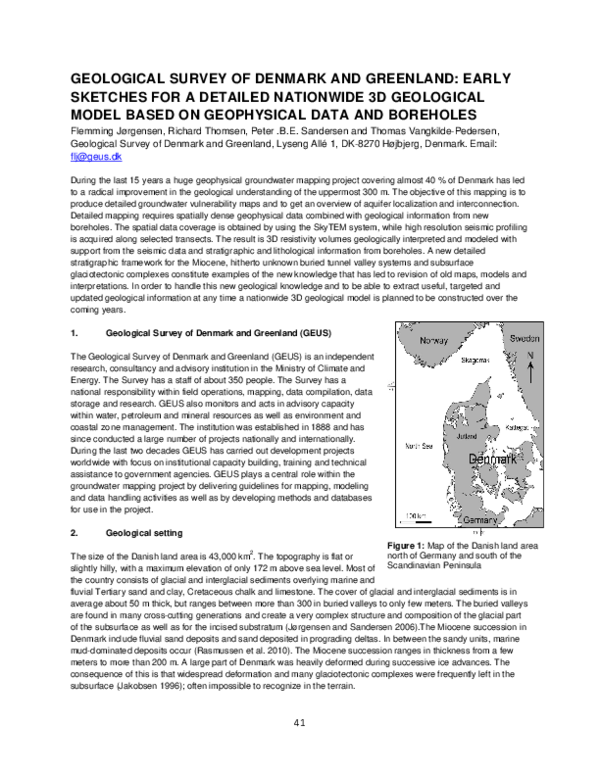 (PDF) Geological Survey of Denmark and Greenland: Early Sketches for a ...