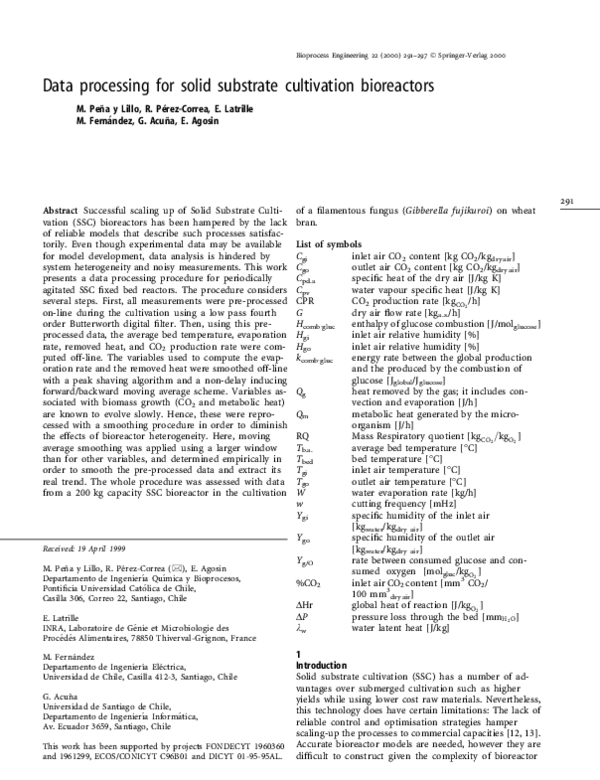 (PDF) Data processing for solid substrate cultivation bioreactors