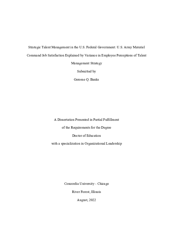 (PDF) Strategic Talent Management in the U.S. Federal Government: U.S ...