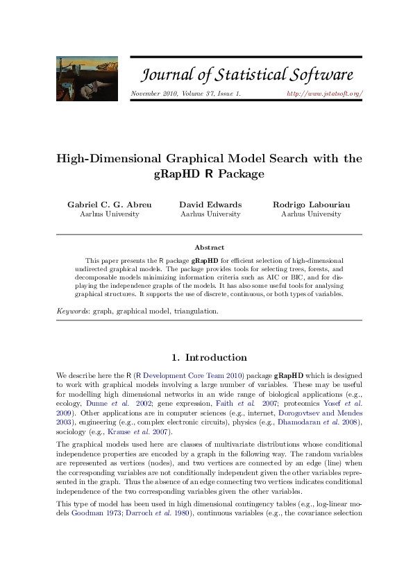 (PDF) High-Dimensional Graphical Model Search with thegRapHDRPackage