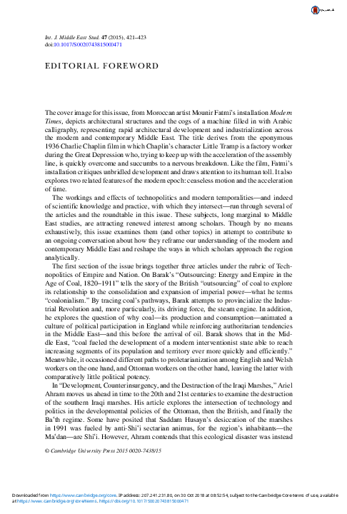 (PDF) Editorial Foreword