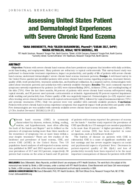 (PDF) Assessing United States Patient and Dermatologist Experiences ...