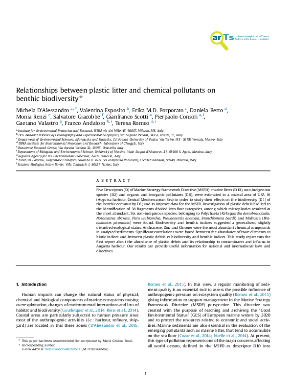 (PDF) Relationships between plastic litter and chemical pollutants on ...