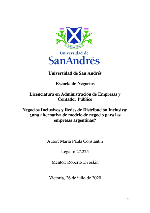 (PDF) Negocios inclusivos y redes de distribución inclusiva : ¿una ...
