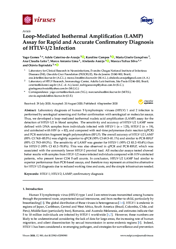 (PDF) Loop-Mediated Isothermal Amplification (LAMP) Assay for Rapid and Accurate Confirmatory ...
